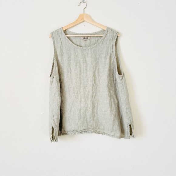 Flax | Tops | Flax 2g 0 Linen Light Green Tank Top | Poshmark